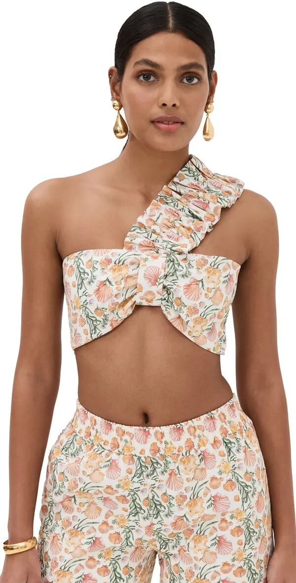 DUR DOUX Shell Print Bandeau Top
