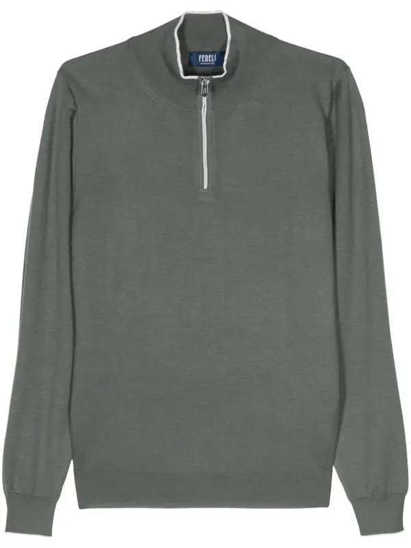 Fedeli Half-zip Knit Jumper