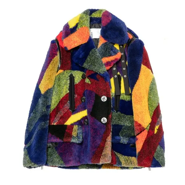 KAWS X Sacai Fur Coat - Multicolor