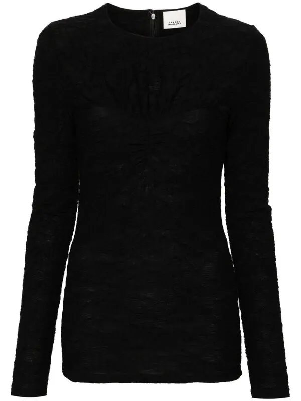 Isabel Marant Floride Jacquard Top - Black
