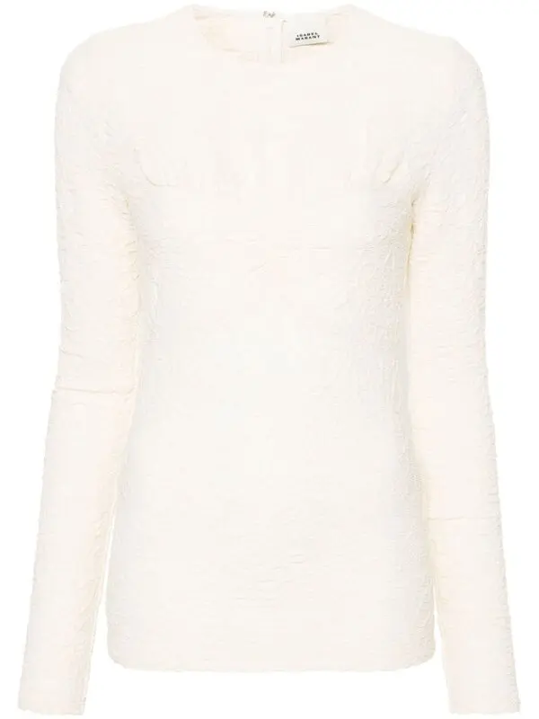 Isabel Marant Floride Jacquard Top - Neutrals