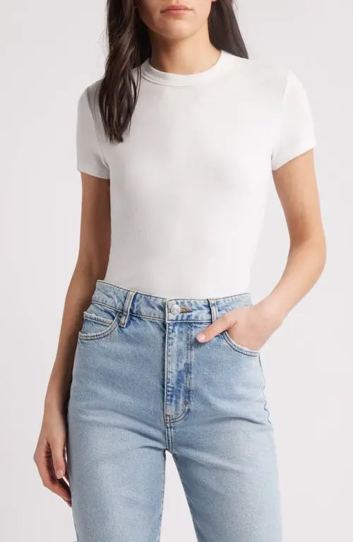 FRAME Rib Baby Tee - White