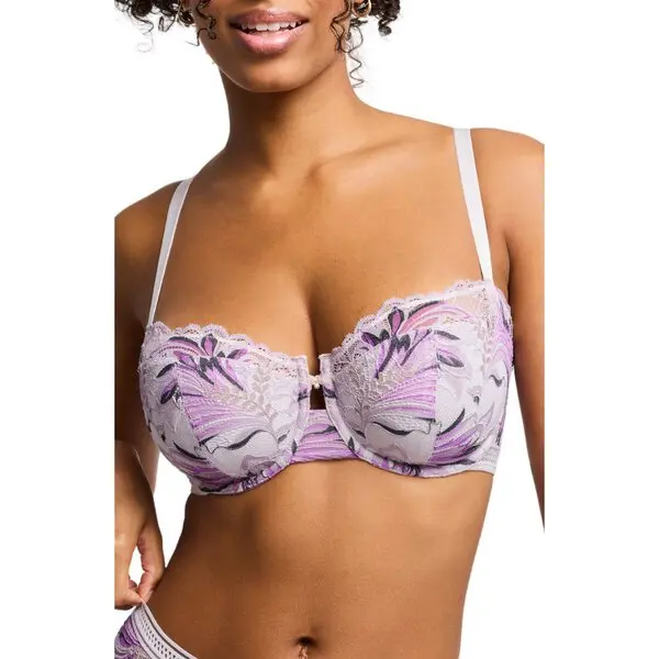 MONTELLE INTIMATES Lavender Fields Keyhole Balconette Underwire Bra