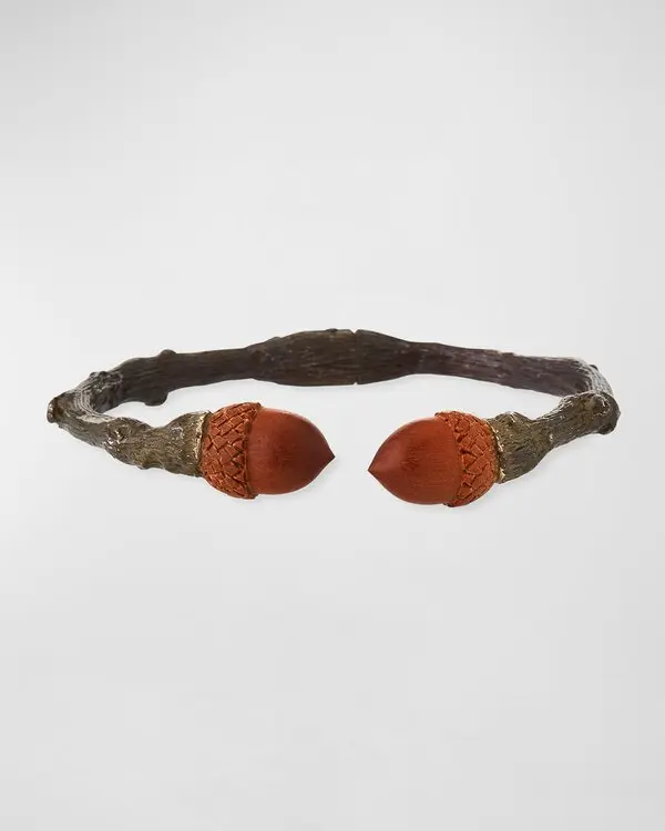K BRUNINI Oxidized Sterling Silver Acorn Cuff