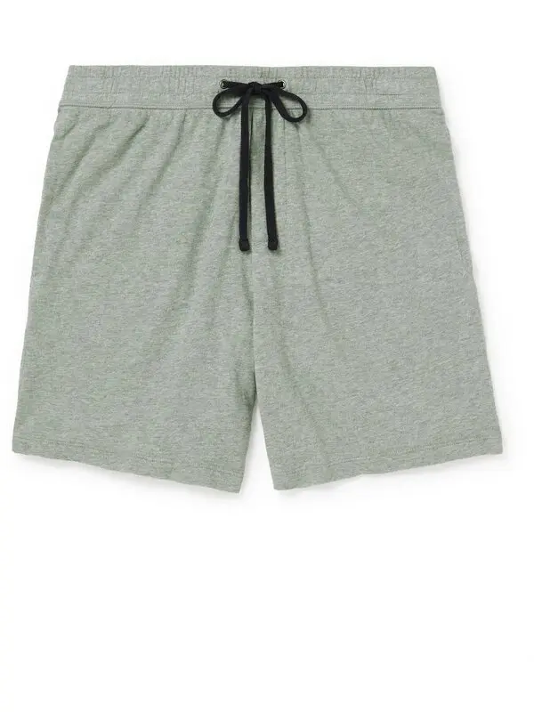 JAMES PERSE Garment-dyed Cotton-jersey Drawstring Shorts