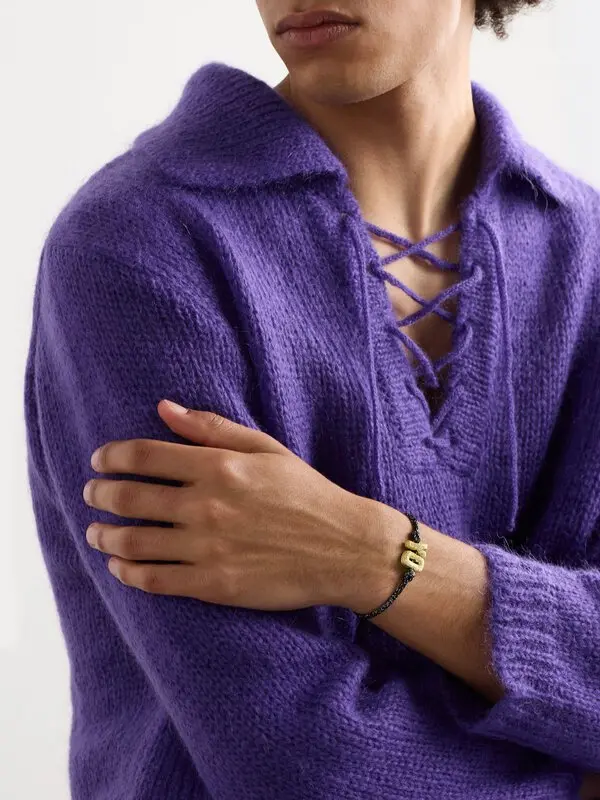Carolina Bucci Forte And Lurex Cord Bracelet