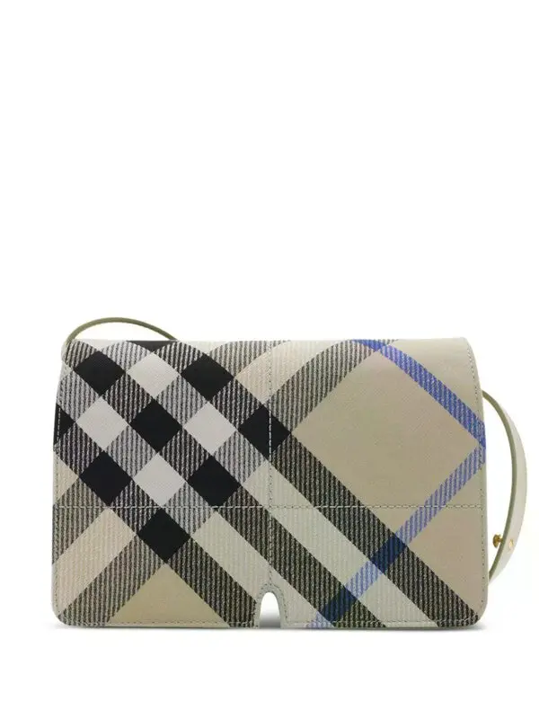 Burberry Checked Shoulder Bag - Neutrals