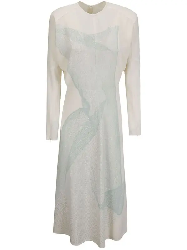 Victoria Beckham Contorted-net Maxi Dress