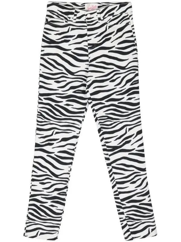 MC2 SAINT BARTH Belleville Zebra-print Slim-leg Jeans