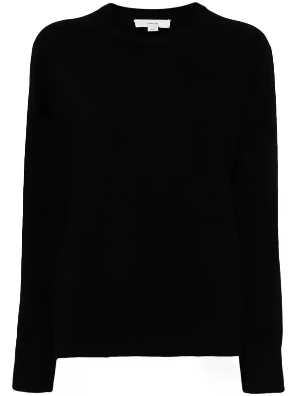 Vince Knitted Wool-cashmere Blend Sweater - Black