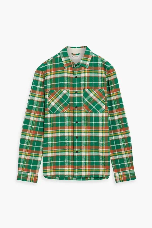 ALEX MILL Checked Cottonflannel Shirt - Green