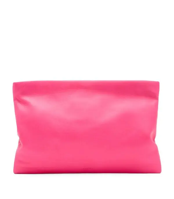 Allsaints Leather Bettina Clutch Bag In Pink 30% Off Editorialist