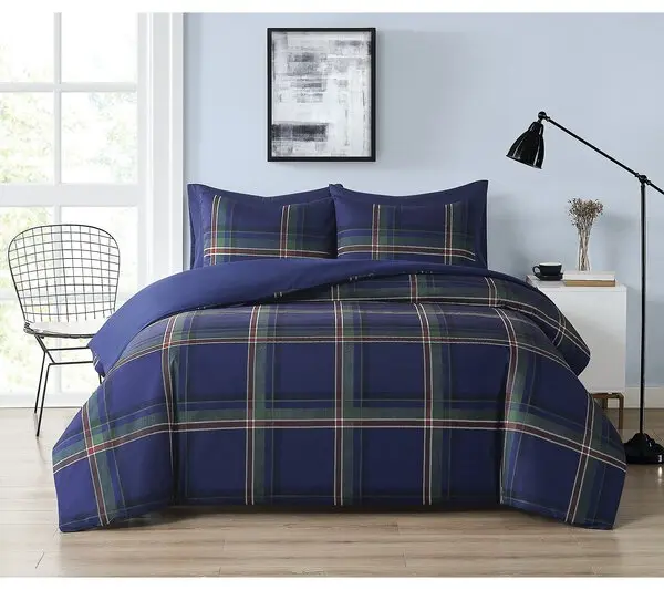TRULY SOFT Bronson Plaid Full/queen 3 Piece Com Forter Set
