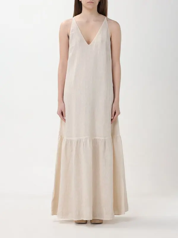 120% Lino Dress In Safari - 40% Off | Editorialist