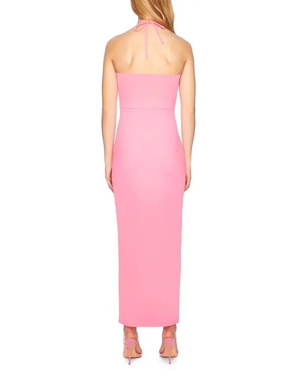 black bodycon halter neck dress Black Maxi Dress main image 1