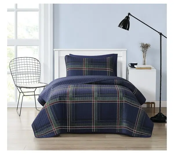 TRULY SOFT Bronson Plaid Twin/twin Xl 2 Piece Q Uilt Set