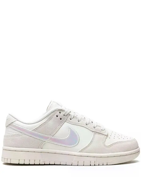 Nike Dunk Low Iridescent Swoosh Sneakers - White