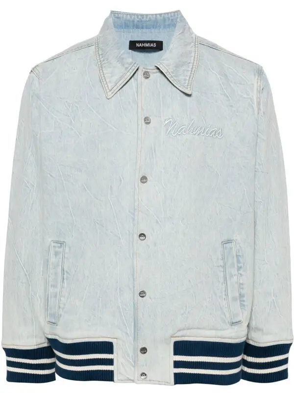 NAHMIAS Miracle Academy Denim Bomber Jacket