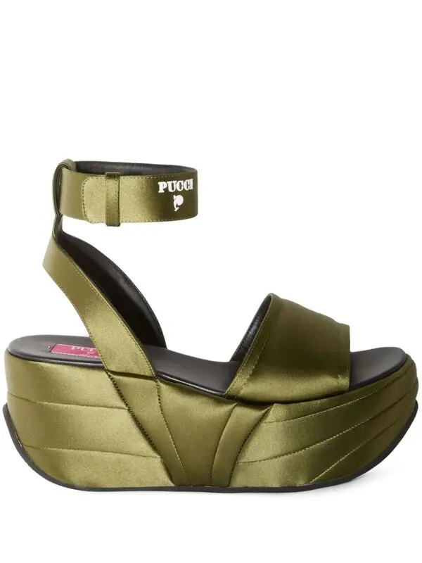 Emilio Pucci Ami Platform Sandals - Green