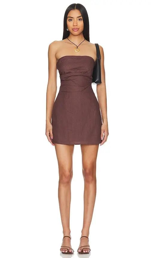 SNDYS Romi Linen Dress - Chocolate