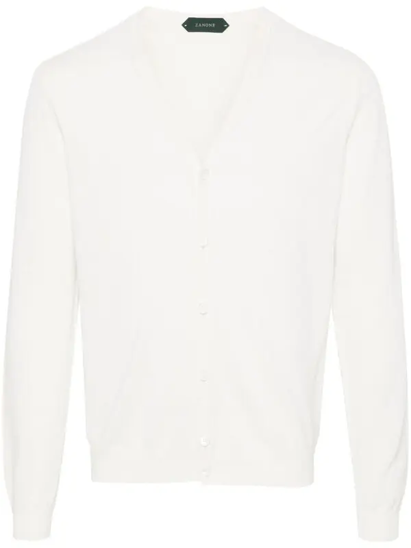 ZANONE Button-up Cotton Cardigan - White