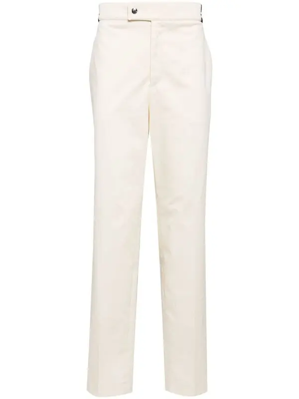 Moncler Striped-detail Tapered Trousers - Neutrals