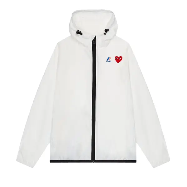 Play Comme Des Garcon X K-way Packable Jacket - White
