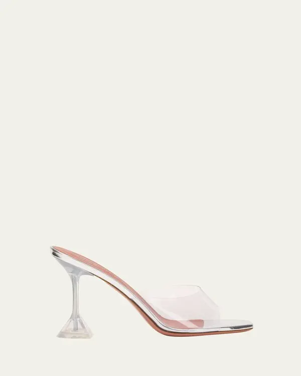 Amina Muaddi Lupita Clear Slide Sandals