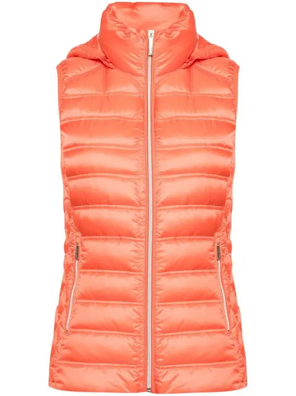 Michael Kors Detachable-hood Down Gilet - Orange