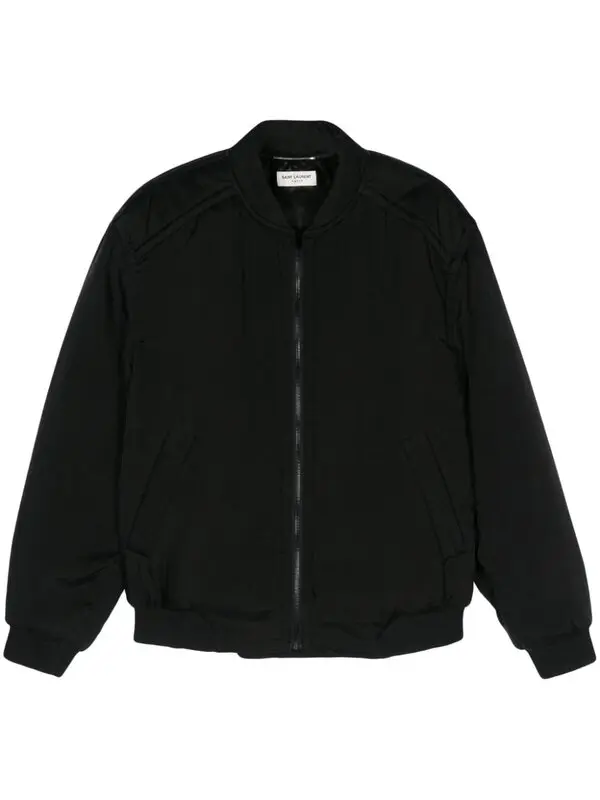 Saint Laurent Teddy Padded Bomber Jacket - Black