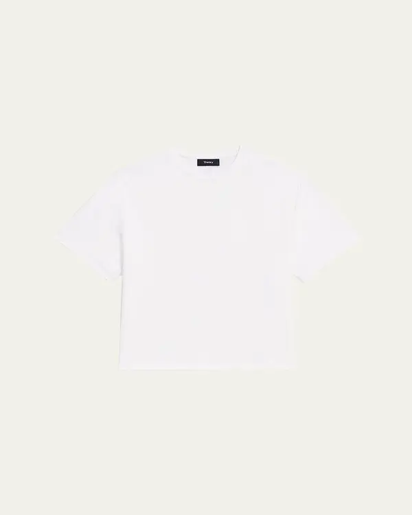 Theory Clinton Knit Crewneck Tee - Wht