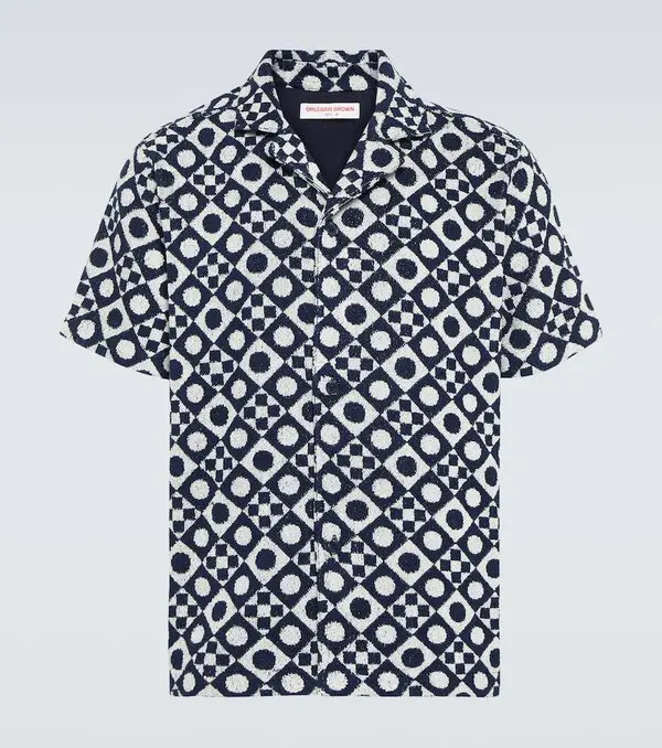 Orlebar Brown Howell Printed Cotton Terry Shirt