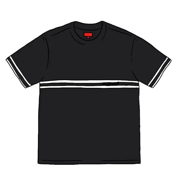 Supreme Knit Stripe Short Sleeve Top - Black