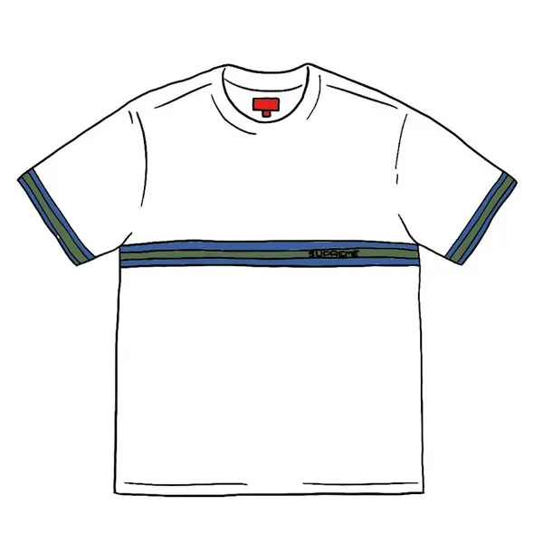 Supreme Knit Stripe Short Sleeve Top - White