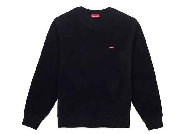 Supreme Polartec Small Box Crewneck Sweatshirt - Navy Blue