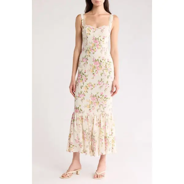 REFORMATION Irisa Floral Trumpet Dress - Posy