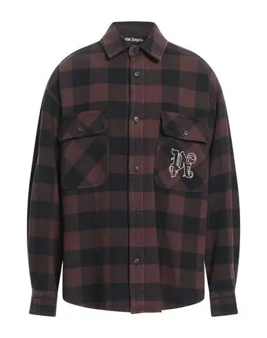 Palm Angels Shirt Chocolate Size Cotton, Polyester - Brown