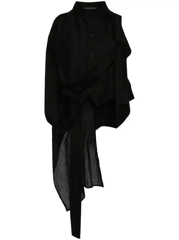 Yohji Yamamoto Asymmetric Cropped Shirt