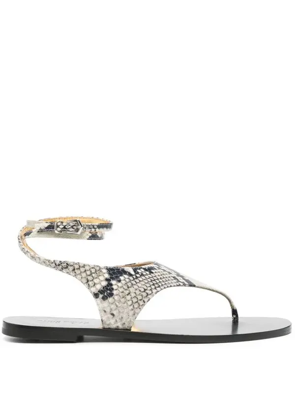 Paris Texas Amalfi Snakeskin-effect Sandals