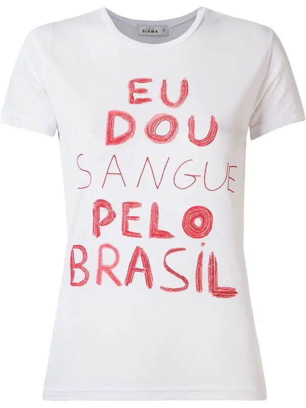 AMIR SLAMA Graphic-print T-shirt - White