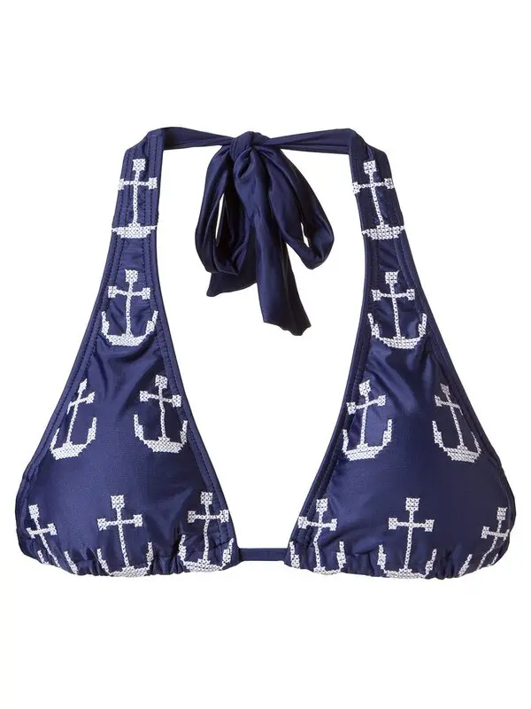 AMIR SLAMA Embroidered Bikini Top