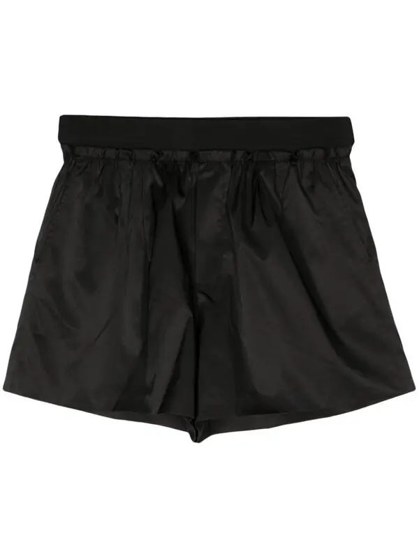 B+AB Plissé Effect Shorts - Black