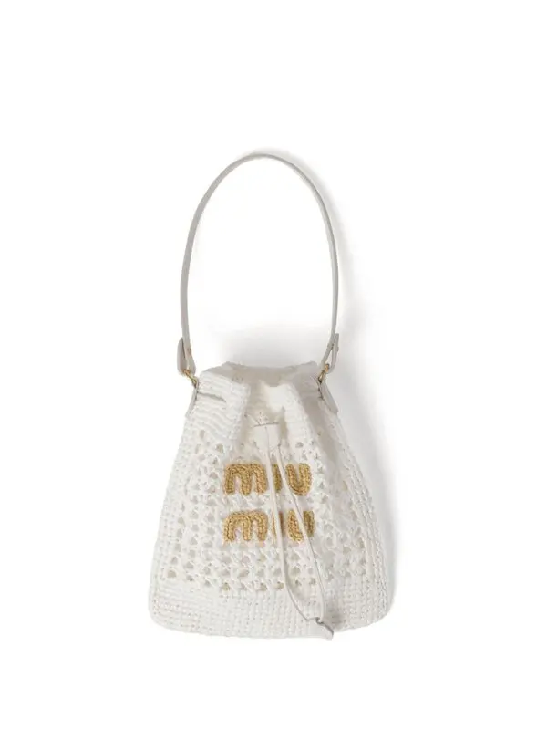Miu Miu Woven Raffia Mini Bag
