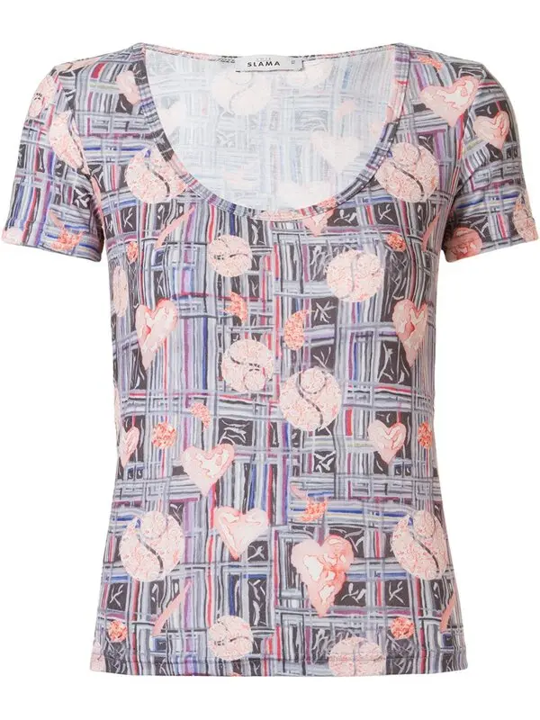 AMIR SLAMA Abstract-print T-shirt