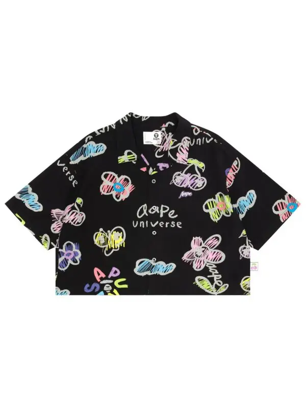 AAPE BY *A BATHING APE® Logo-print Button-up Shirt
