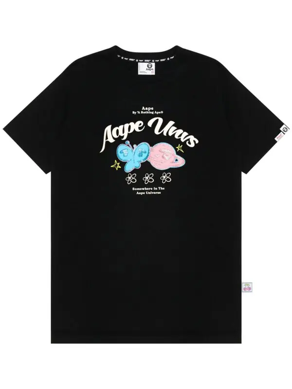 AAPE BY *A BATHING APE® Logo-print Cotton T-shirt