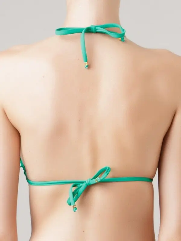 AMIR SLAMA Triangle Bikini Top - Green