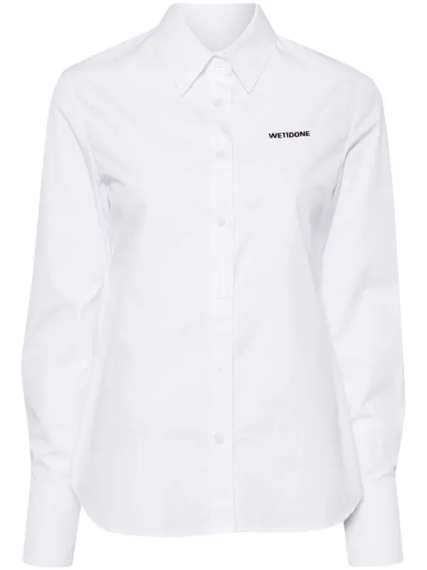 We11Done Logo-embroidered Cotton Shirt