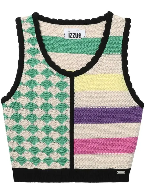 Izzue Panelled Cropped Top