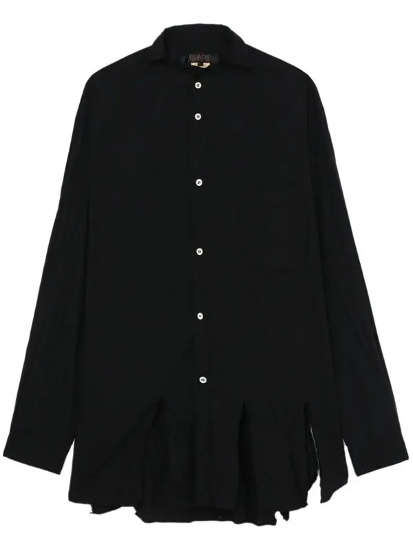 BLACK COMME DES GARÇONS Frayed Asymmetric-hem Shirt